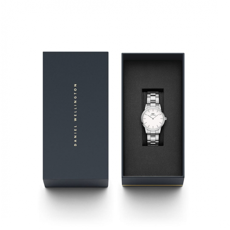 Daniel Wellington Iconic Link White Silver - Helen Kirchhofer