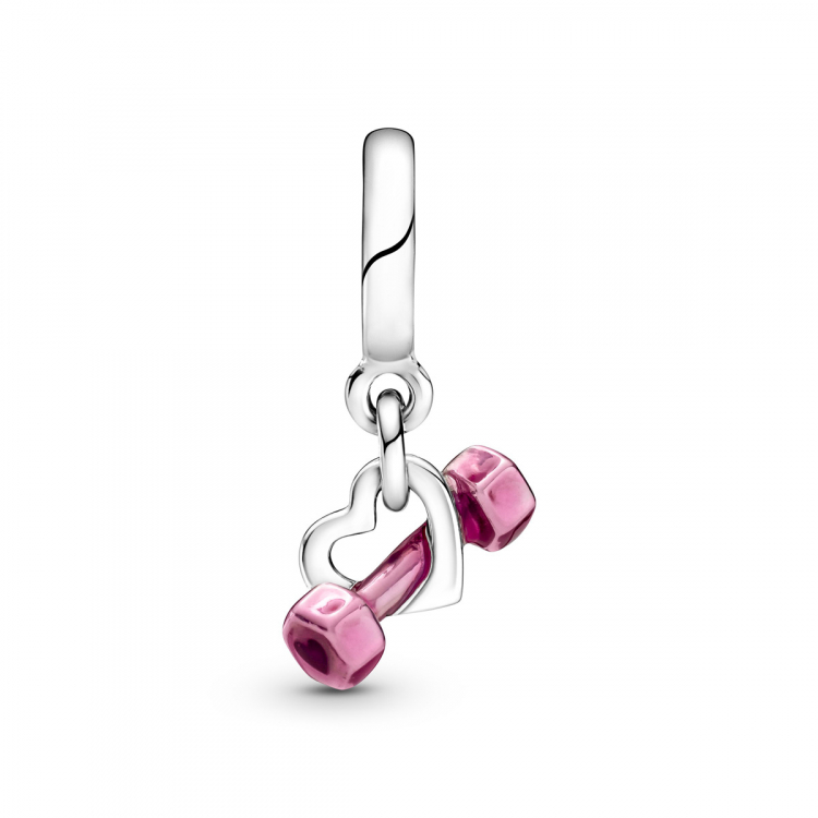 Pandora Dumbbell & Heart Dangle Charm - 799545C01 - Helen Kirchhofer