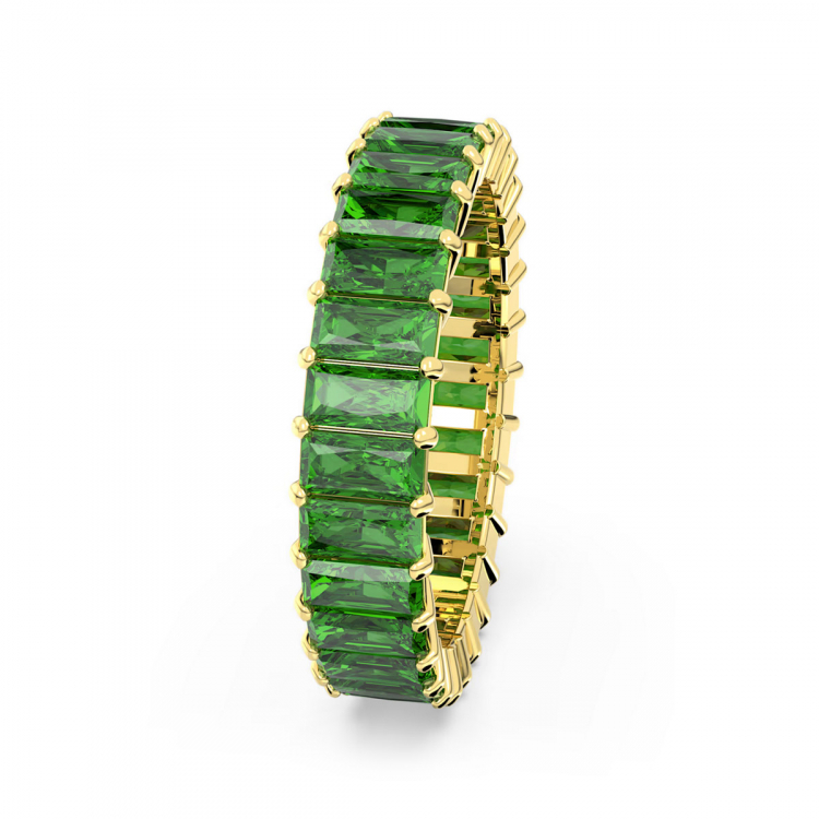 Swarovski Matrix Ring Baguette Schliff Grün Gold - Helen Kirchhofer