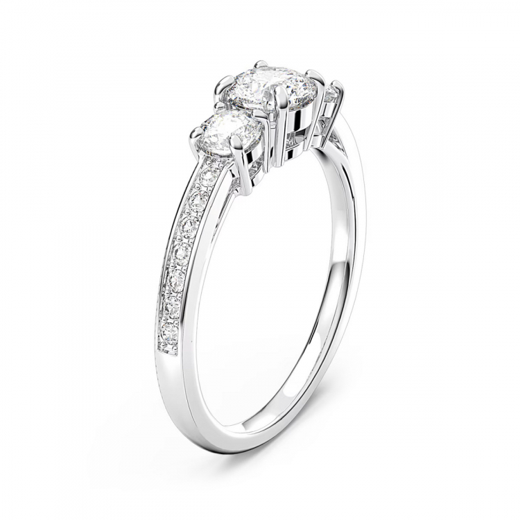 Swarovski Attract Trilogy Ring Gemischte Rundschliffe Weiss - Helen ...