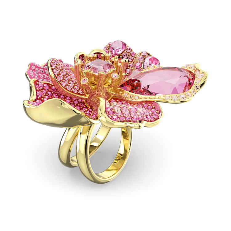 Swarovski Florere Cocktail Ring Pavé Blume Rosa - Helen Kirchhofer