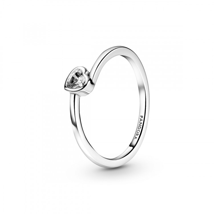 Pandora Tilted Heart Ring - 199267C02 - Helen Kirchhofer