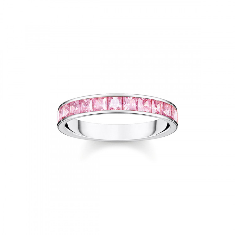 Thomas Sabo Ring mit Pinken Steinen Pavé Silber - TR2358-051-9 - Helen ...